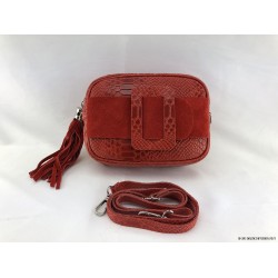 Sac bandoulière Python en cuir grain python